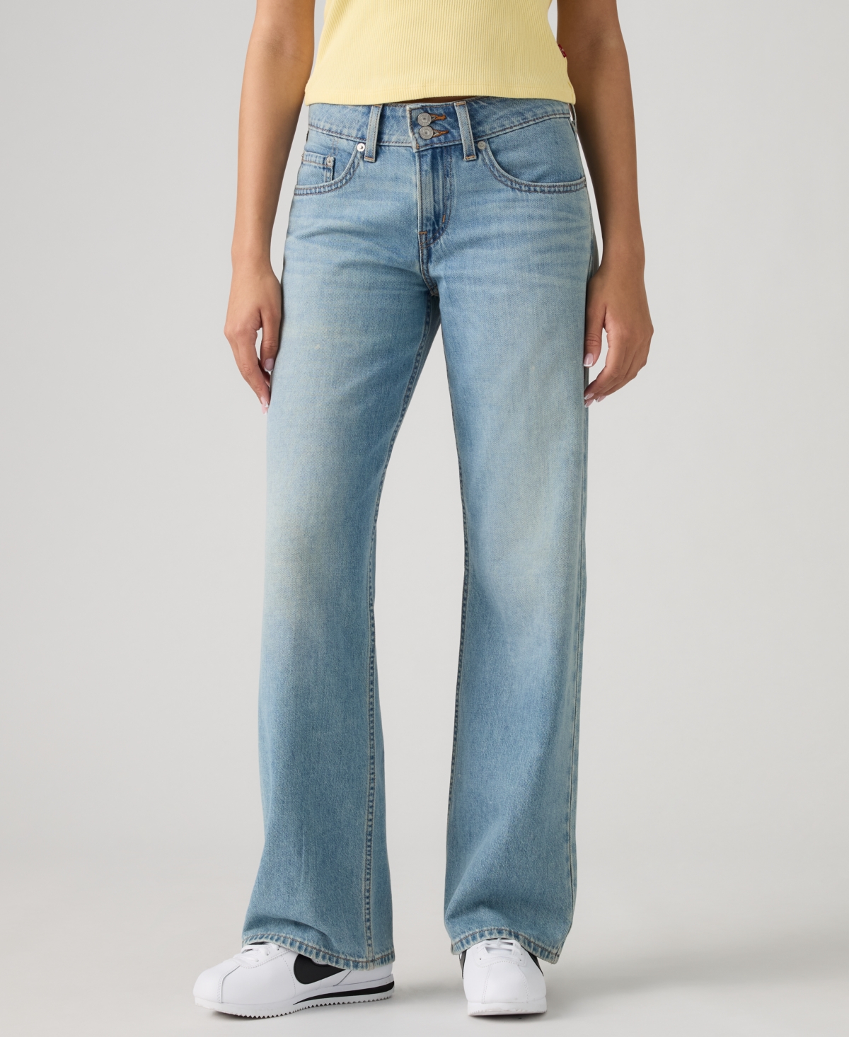 Click here for Levis Womens Super-Low Double-Button Relaxed-Fit D... prices