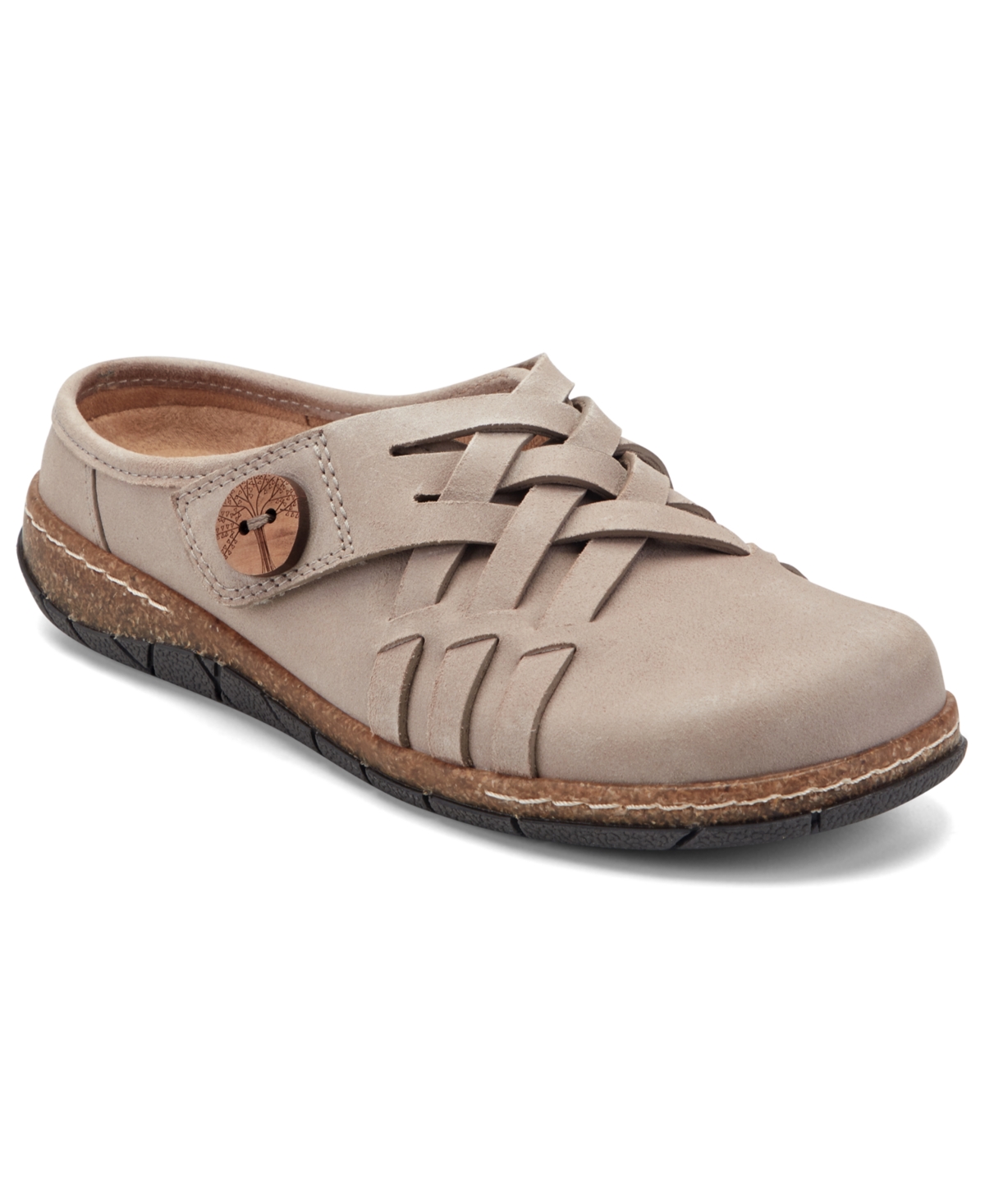 Click here for Earth Womens Emis Woven Slip-On Clogs - Light Gray prices