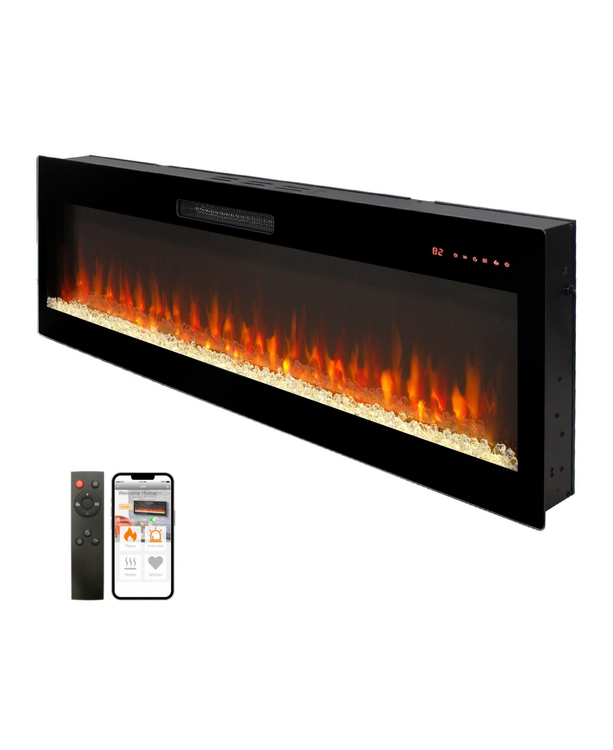 Click here for Clihome Smart 50" WiFi-Enabled Electric Firep... prices