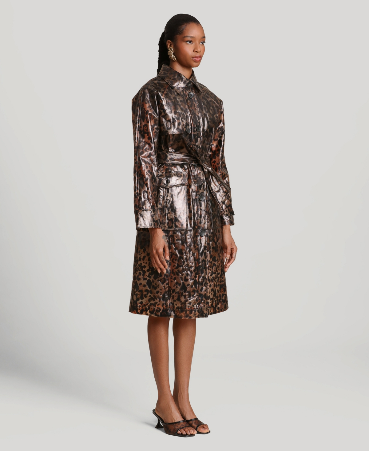 Click here for Avec Les Filles Womens Center Front Belted Trench... prices