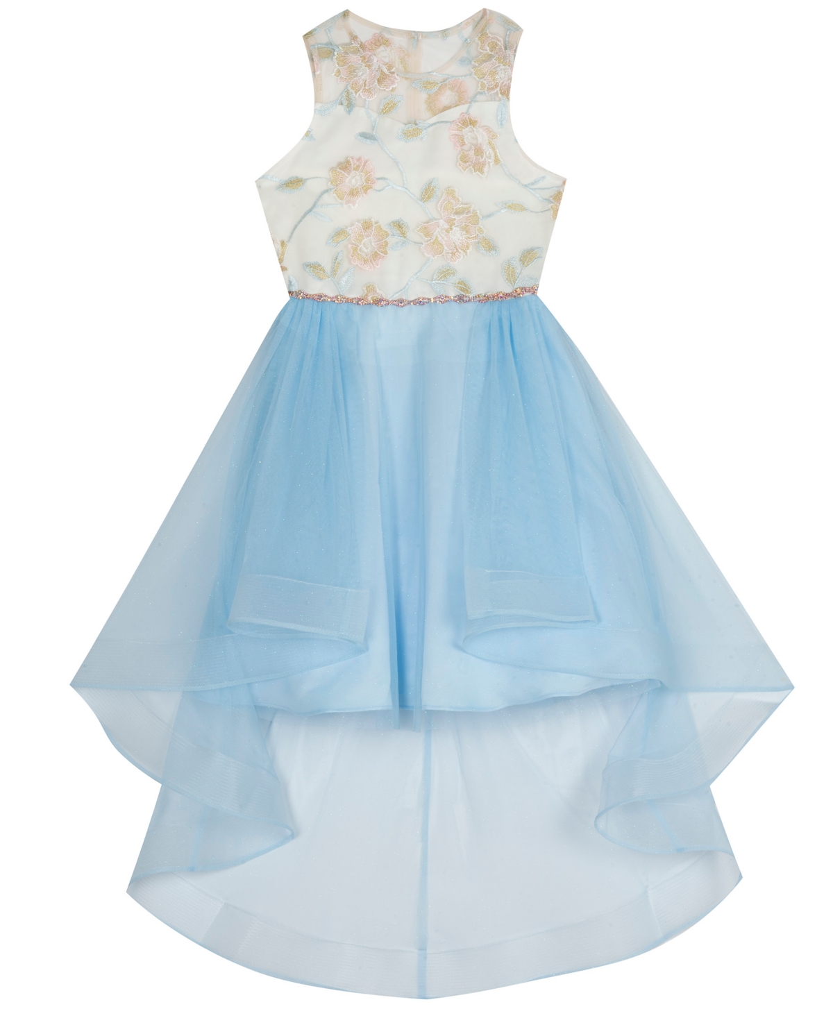 Click here for Rare Editions Girls 7-16 Embroidered Mesh Illusion... prices