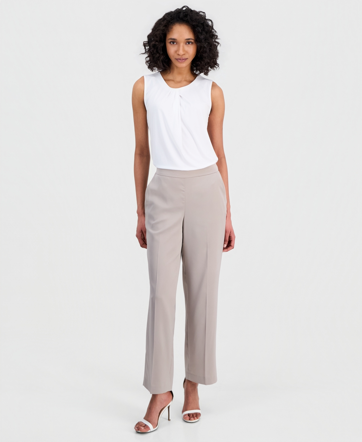 Click here for Anne Klein Womens High-Rise Pull-On Trousers - Por... prices