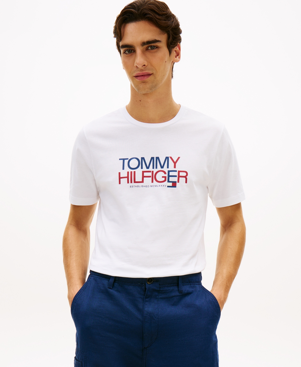 Click here for Tommy Hilfiger Mens Brand Love Big Text T-Shirt  R... prices