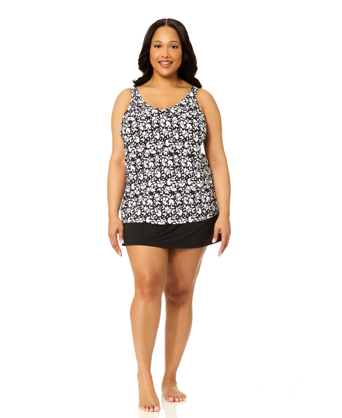 Click here for Island Escape Plus Size V-Neck Bora Bora Tankini T... prices