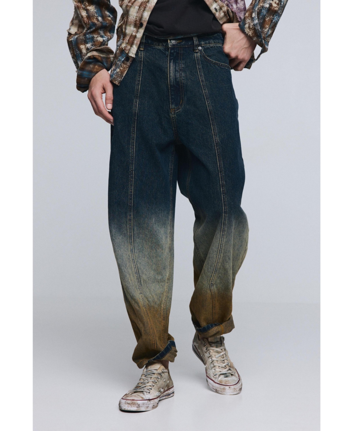 Click here for Desigual Mens Denim pants with cuffed hem - Blue prices
