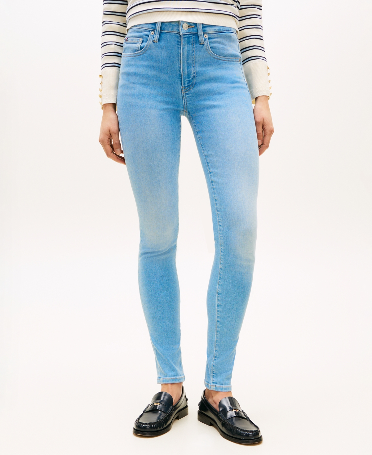 Click here for Tommy Hilfiger Womens Skinny Ankle Jeans - Light B... prices