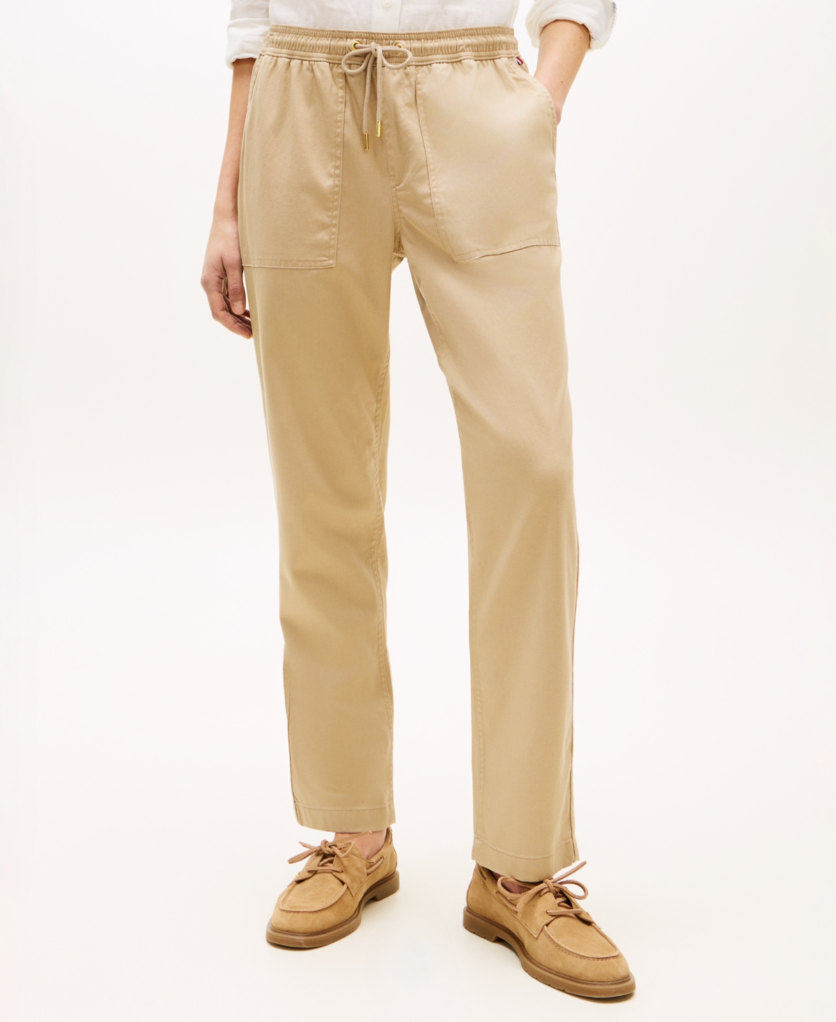 Click here for Tommy Hilfiger Womens Cargo Pull-On Pants - Beige prices