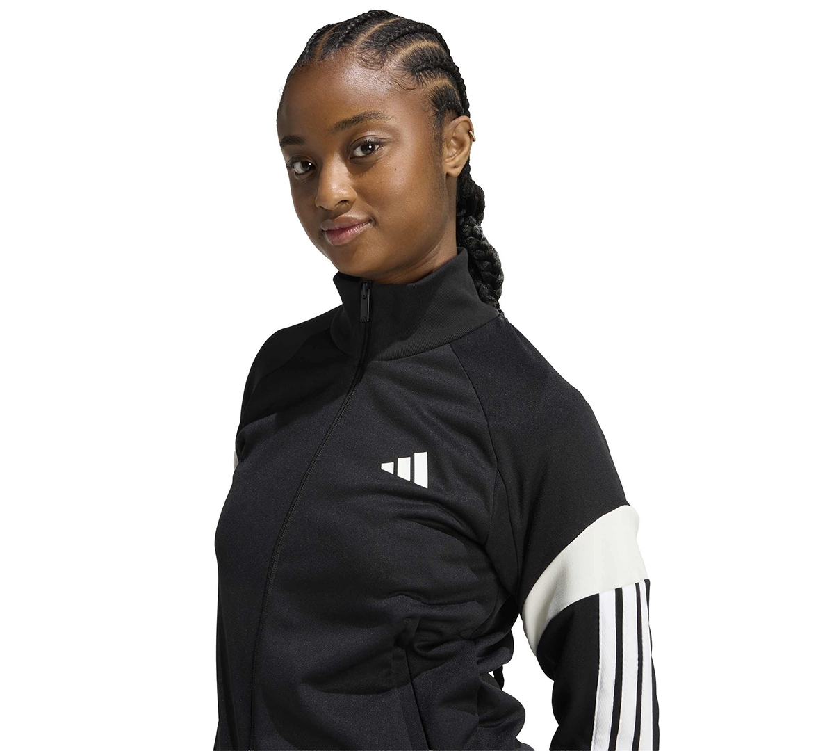 Click here for adidas Womens Slim Fit Tiro Track Top - Black/Off... prices