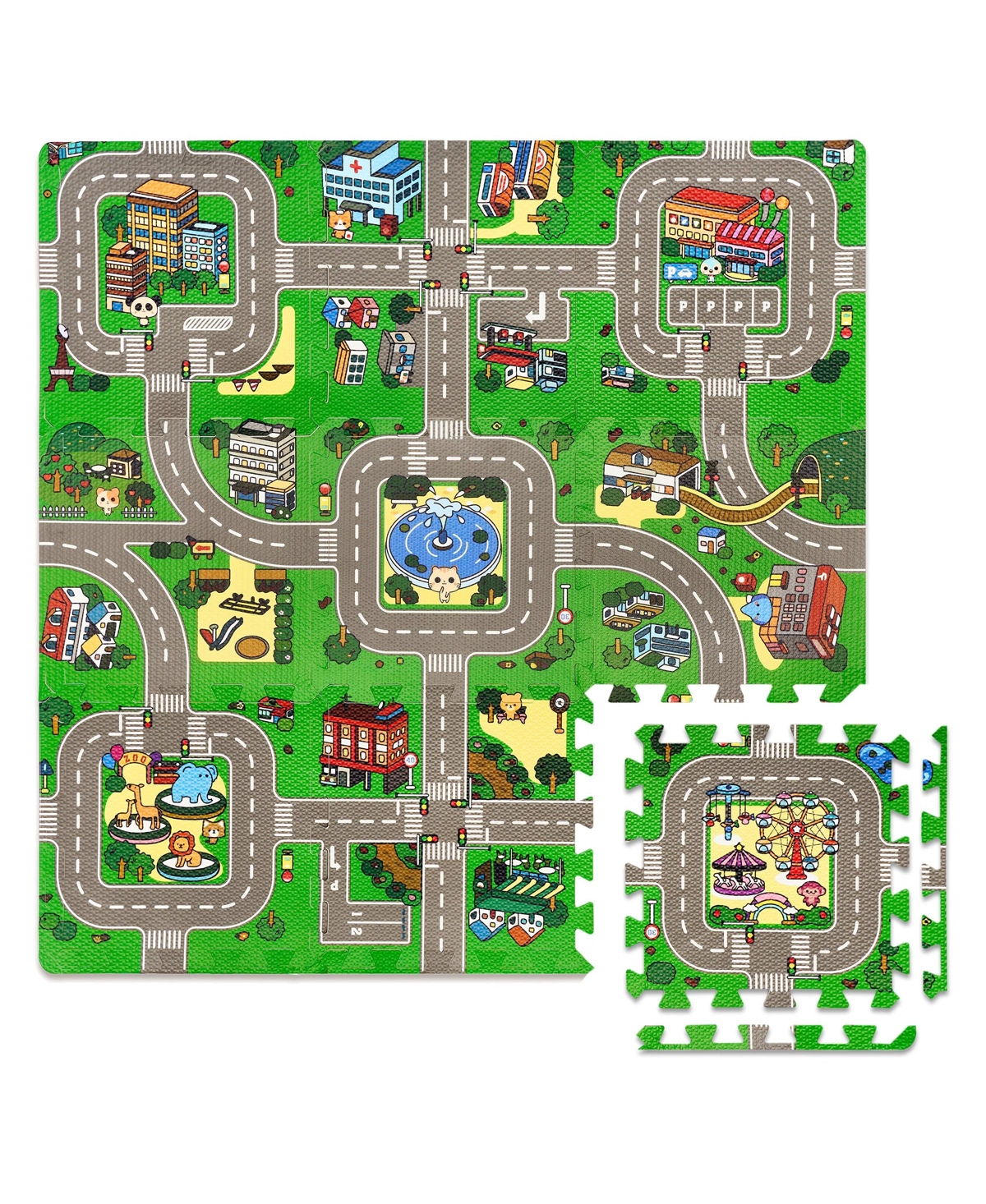 Click here for Sorbus 9 Traffic Puzzle Pattern Foam Interlocking... prices