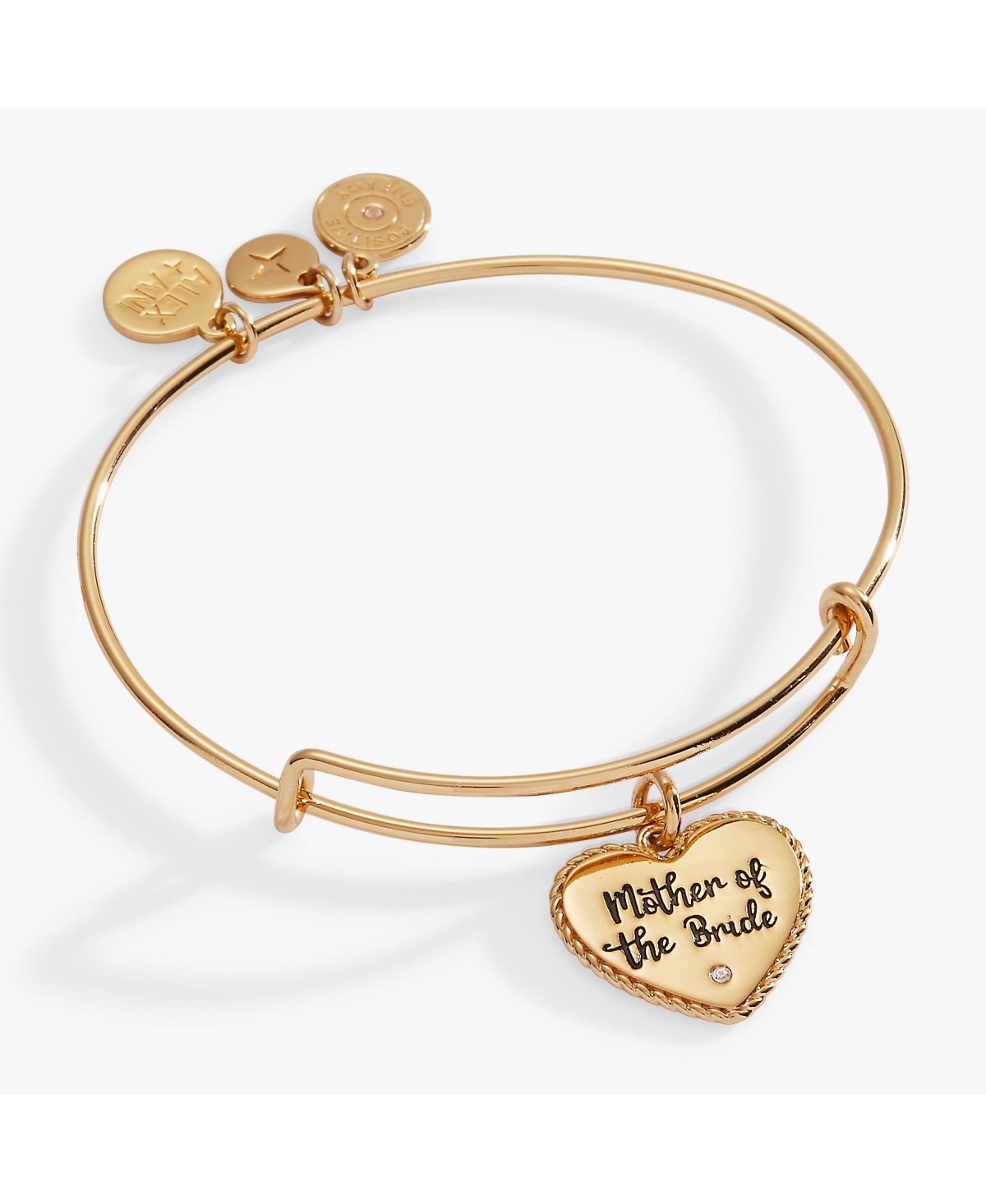 Click here for Mother Of The Bride Heart Bangle Bracelet - Gold prices