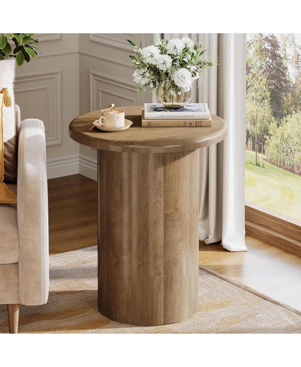 Click here for Tribesigns Round Side Table for Living Room  Farmh... prices