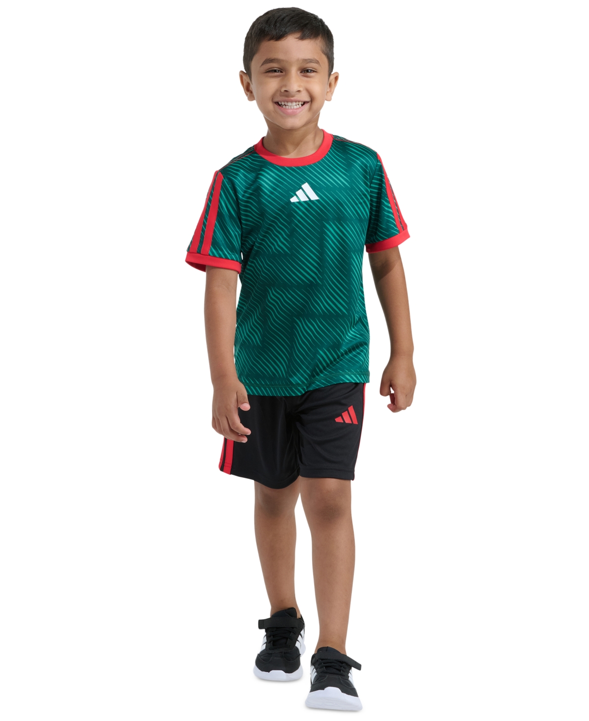 Click here for adidas Boys 2T-7 Printed T-Shirt and Shorts  2-Pie... prices
