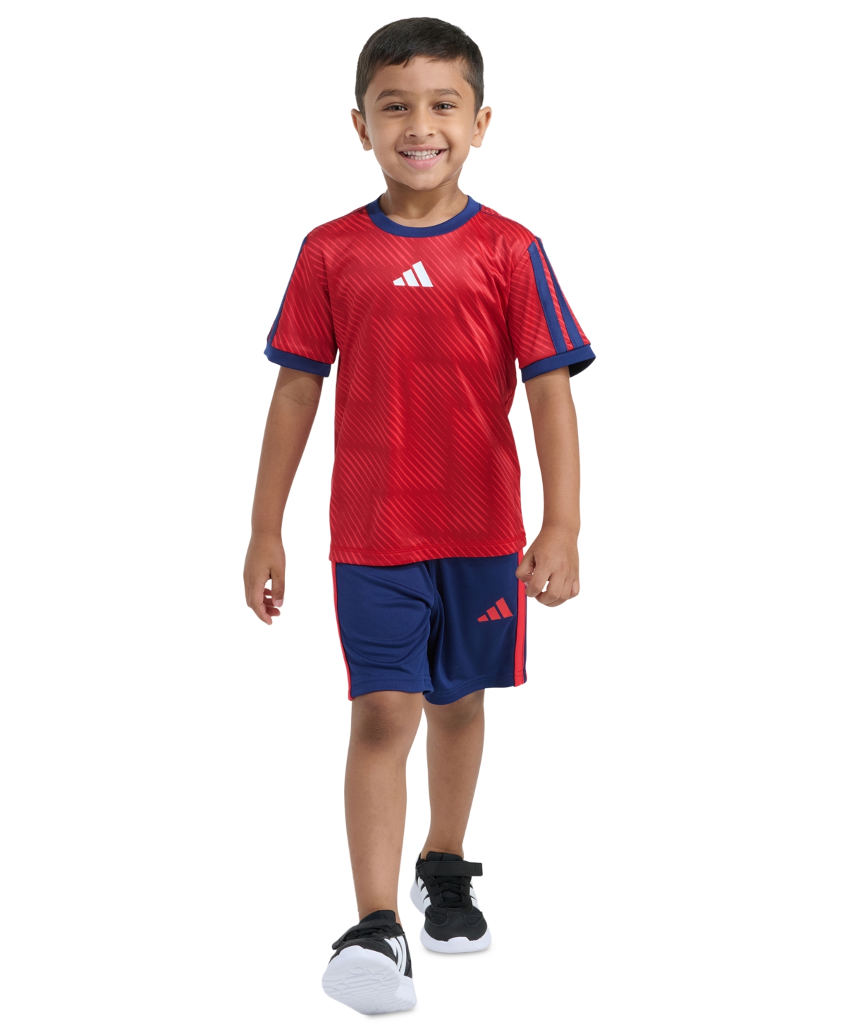 Click here for adidas Boys 2T-7 Printed T-Shirt and Shorts  2-Pie... prices