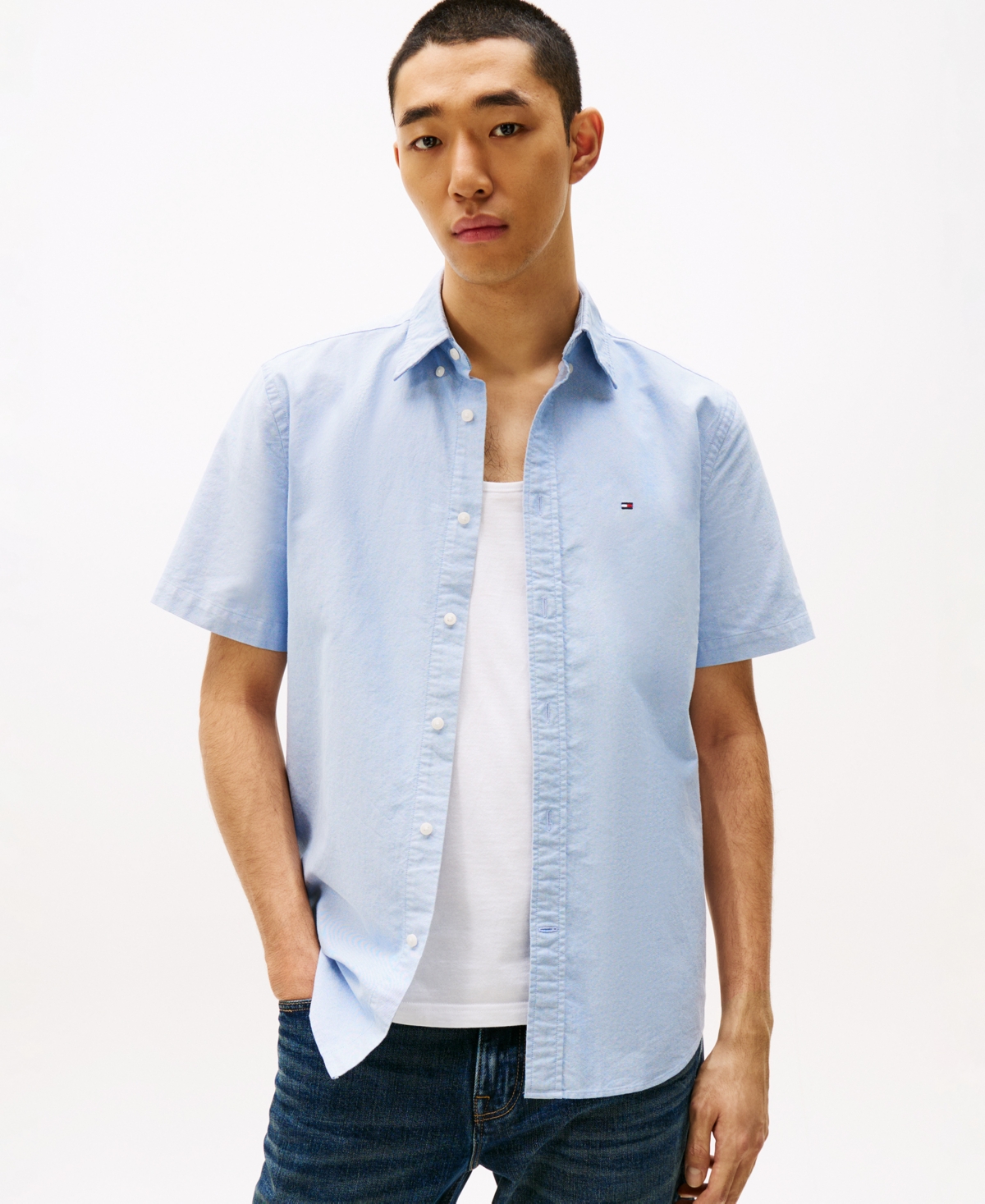 Click here for Tommy Hilfiger Mens Heritage Oxford Regular-Fit Bu... prices