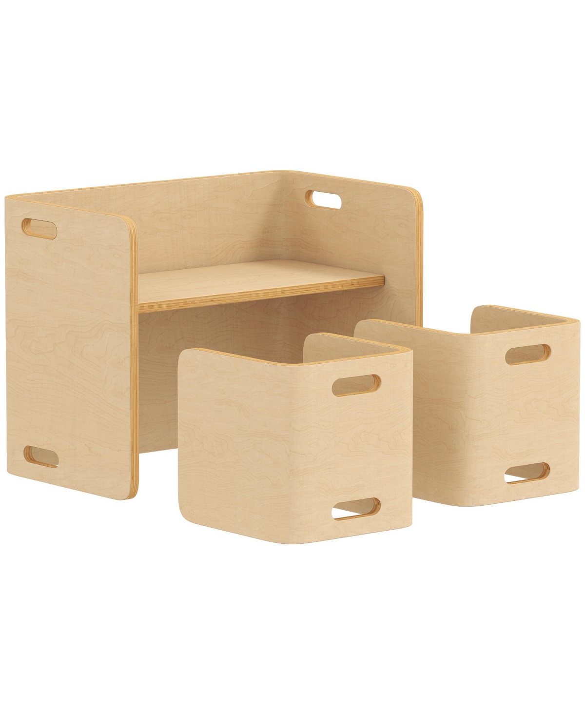 Click here for Cesicia 3-Peice Natural Wood Height Adjustable Tod... prices