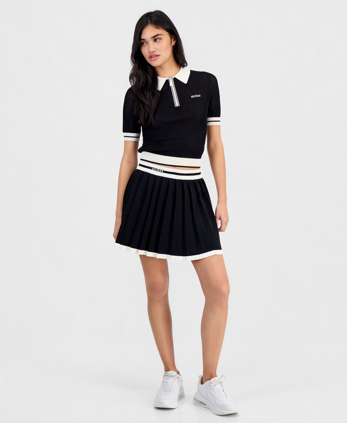 Click here for Guess Juniors Gabry Pleated Sweater Mini Skirt - J... prices