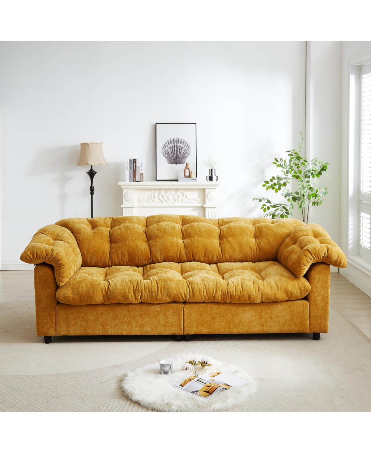 Click here for Streamdale Furniture Chenille Deep Seat Cloud Sofa... prices