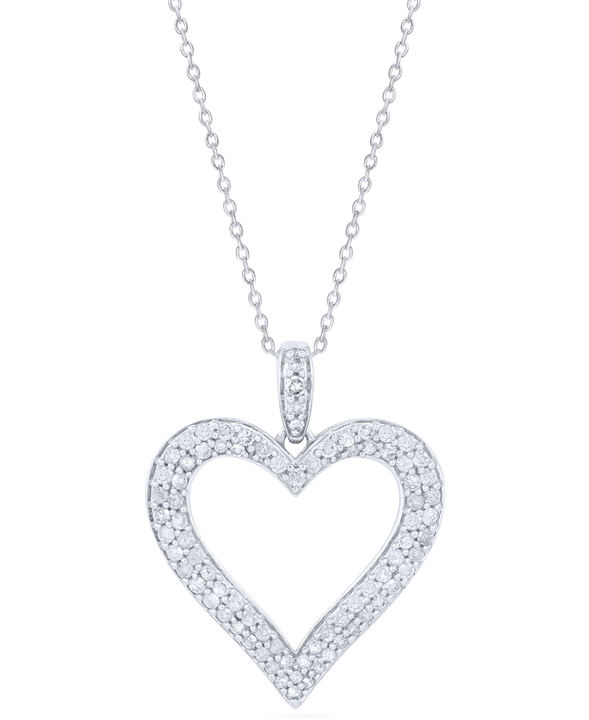 Click here for Macys Diamond (1/2 ct. t.w.) Pendant Necklace in S... prices