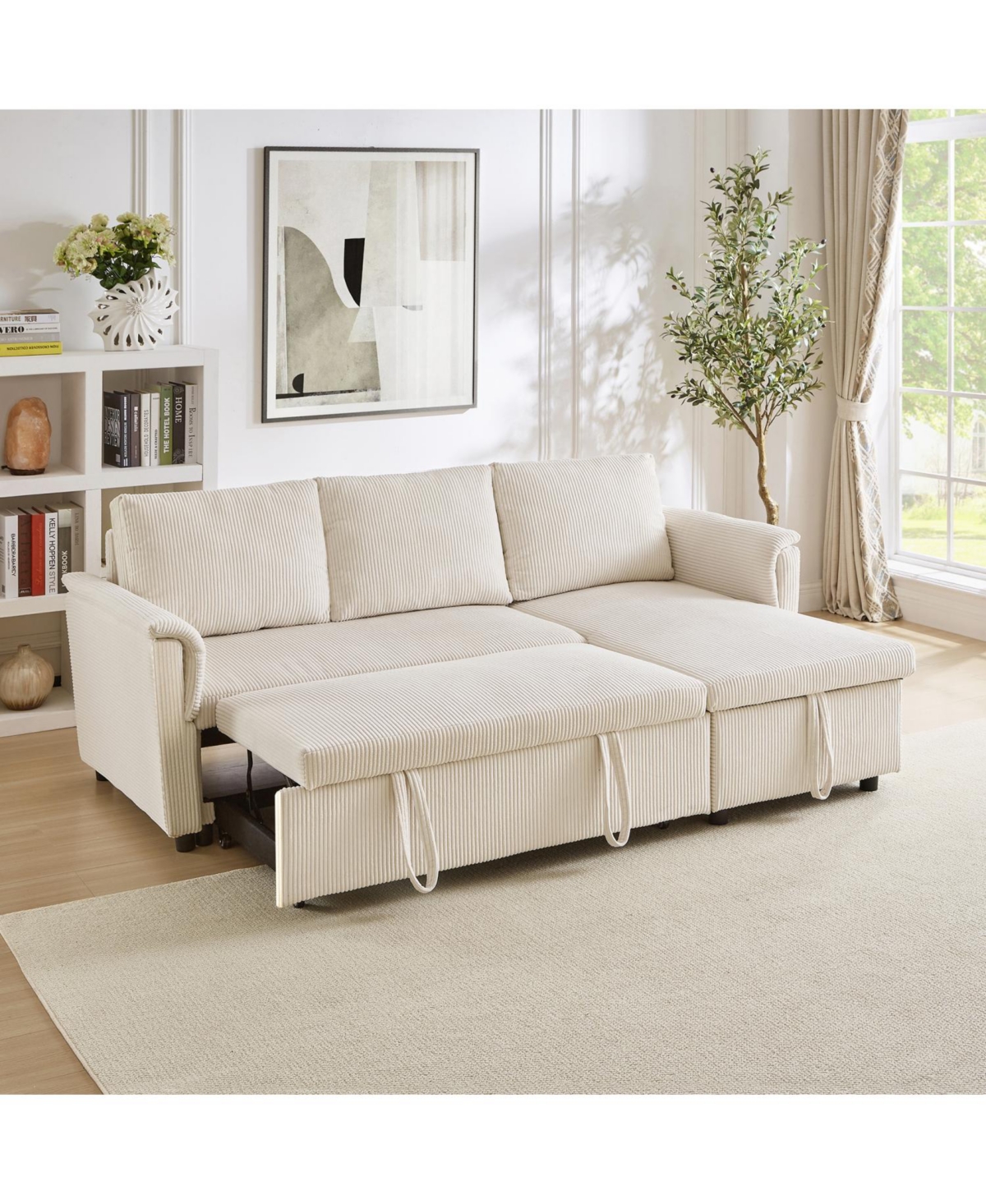 Click here for Streamdale Furniture Corduroy Sleeper Sectional So... prices