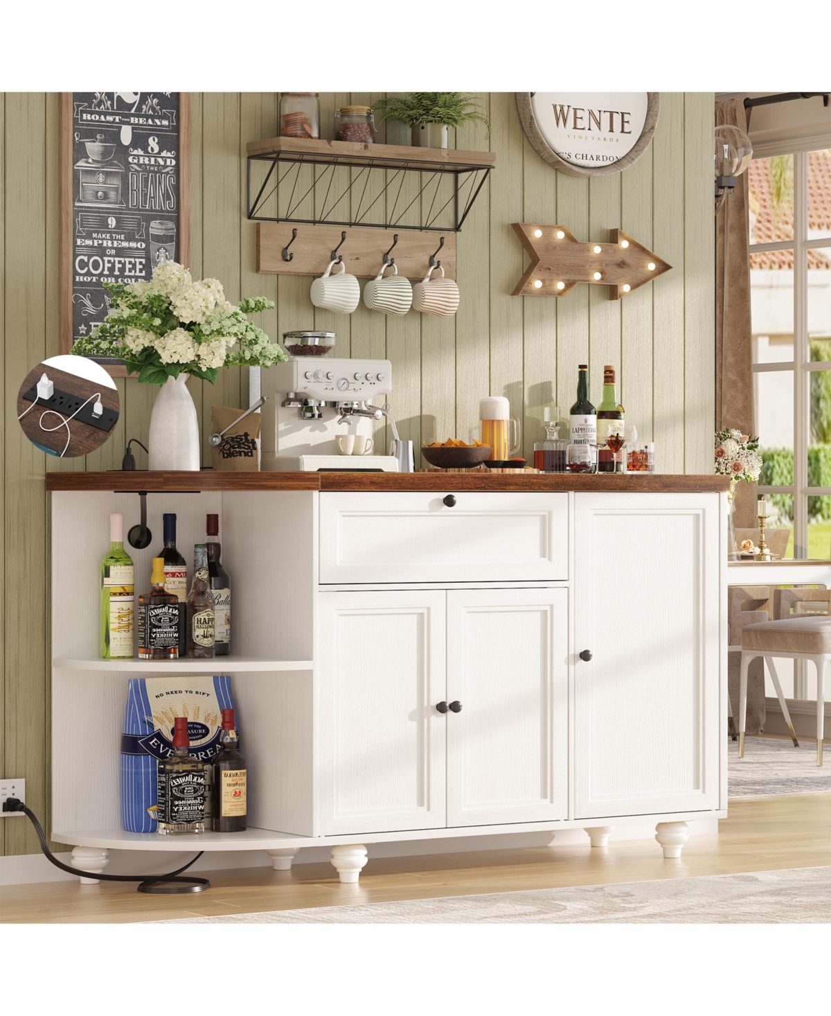 Click here for Aheaplus Kitchen Sideboard Buffet Cabinet with Dra... prices