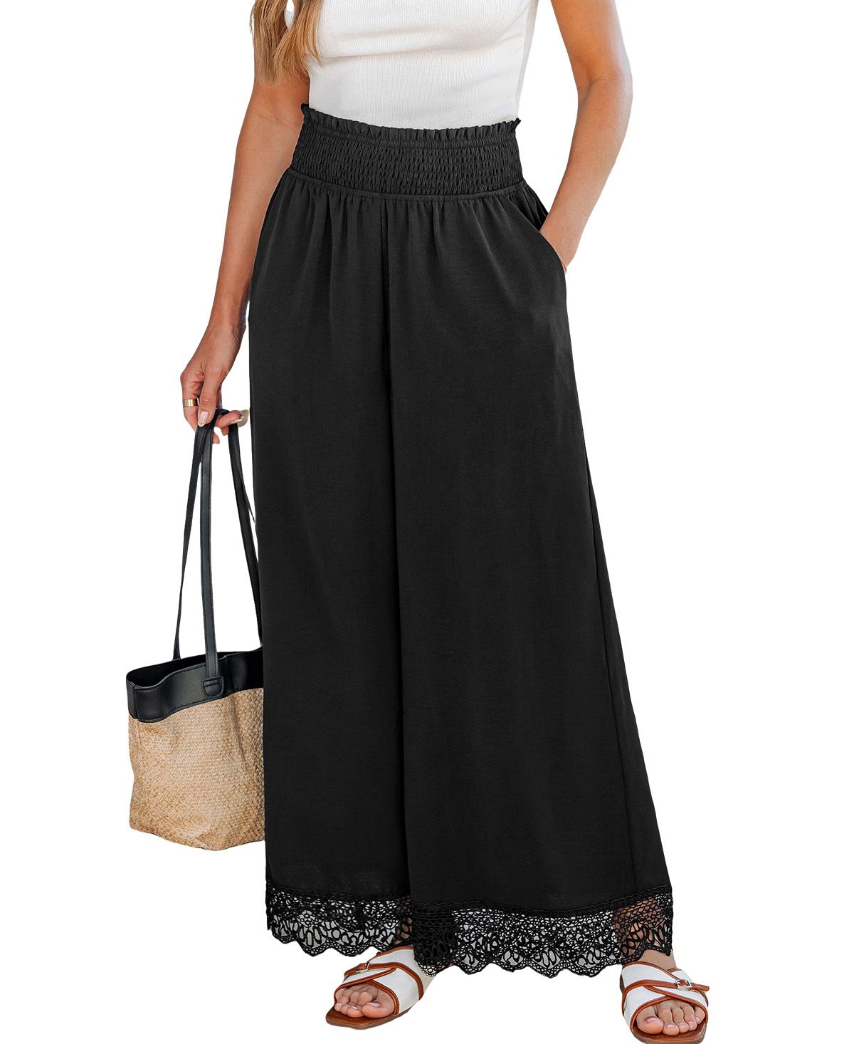 Click here for Cupshe Womens Unmatched Black Pants - Black prices