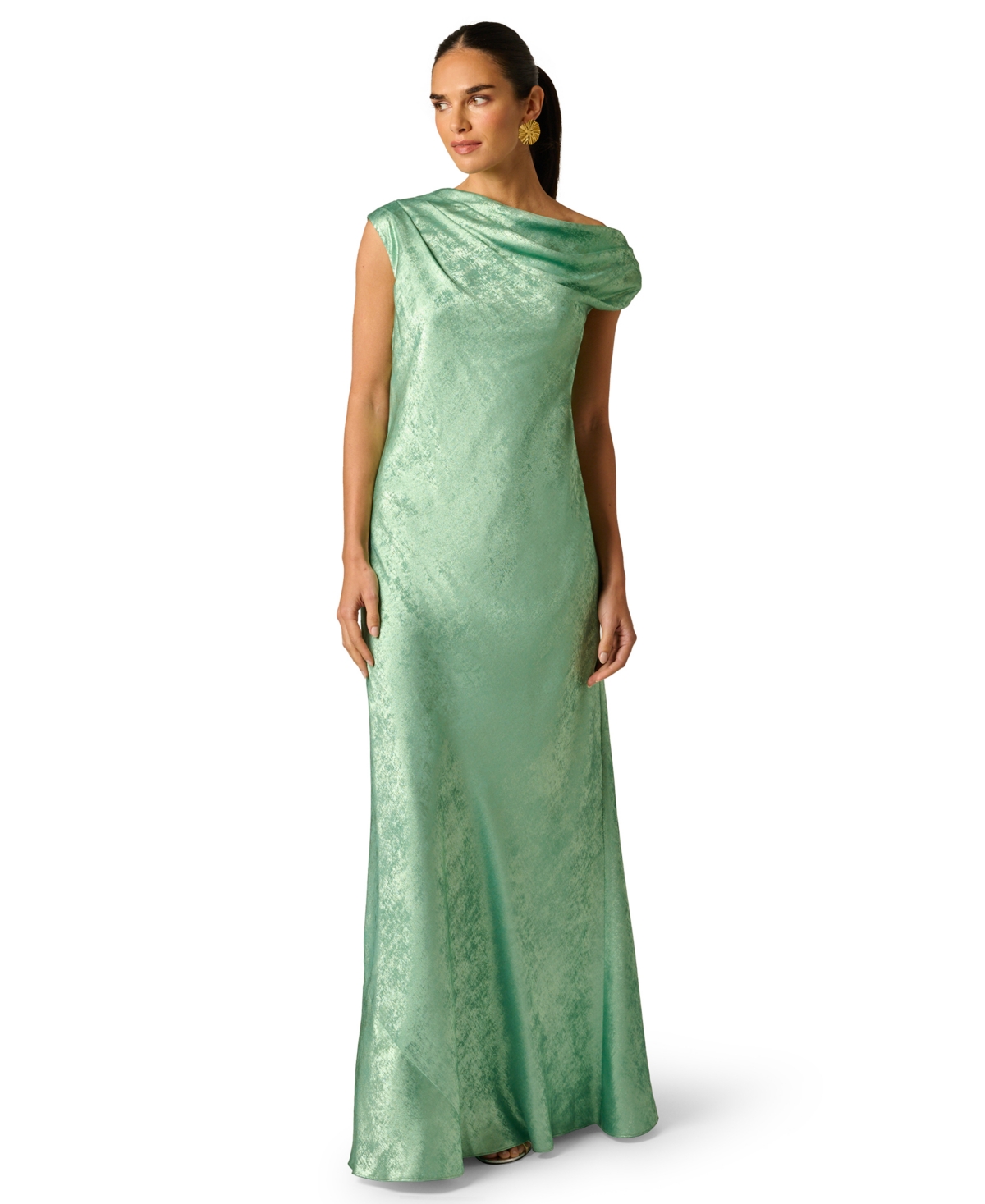 Click here for Adrianna Womens Foiled Off-The-Shoulder Ball Gown... prices