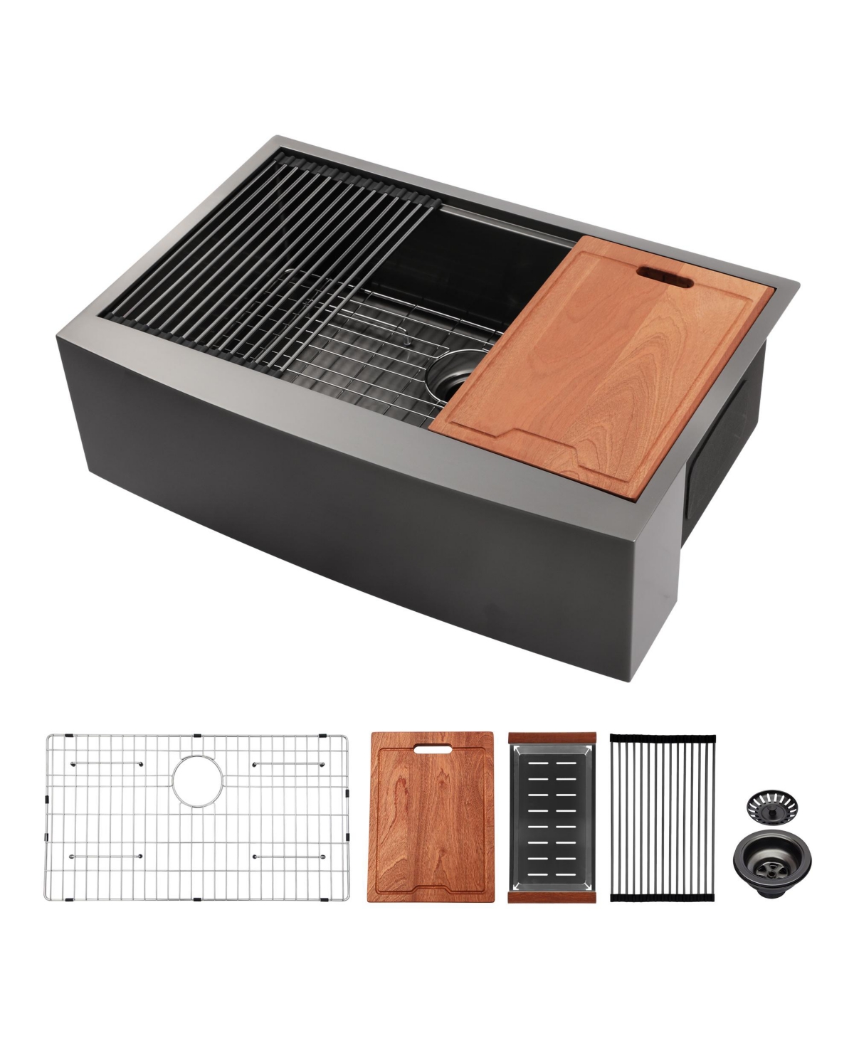 Click here for flynama 30x22x10inch Gunmetal Black Farmhouse Kitc... prices