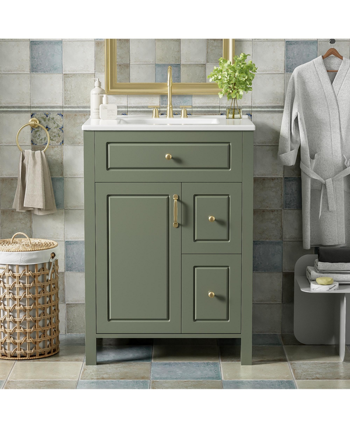 Click here for Cesicia 24 in. Bathroom Vanity with Ceramic Sink... prices