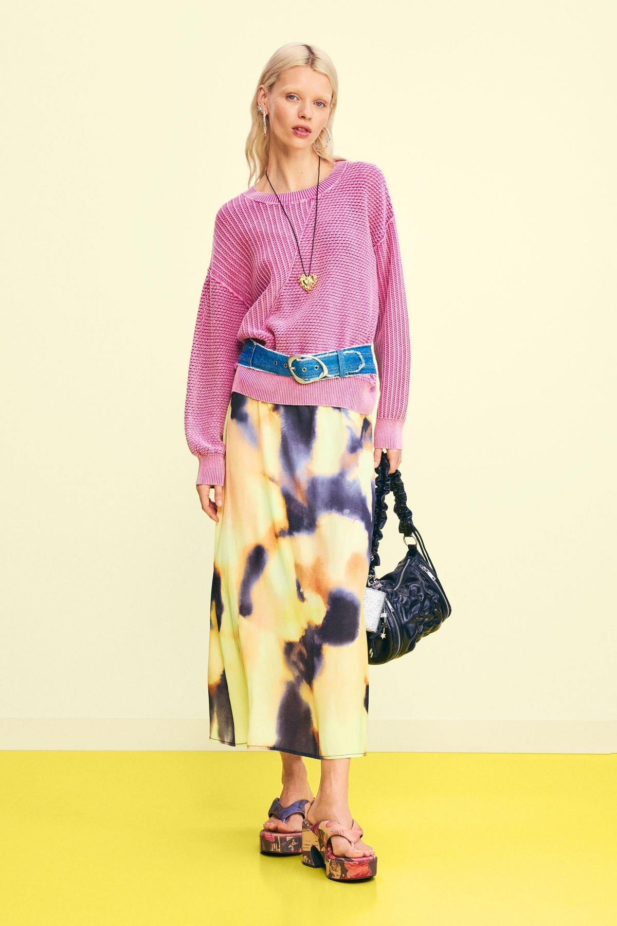 Click here for Desigual Womens Basic knit sweater - Pink prices