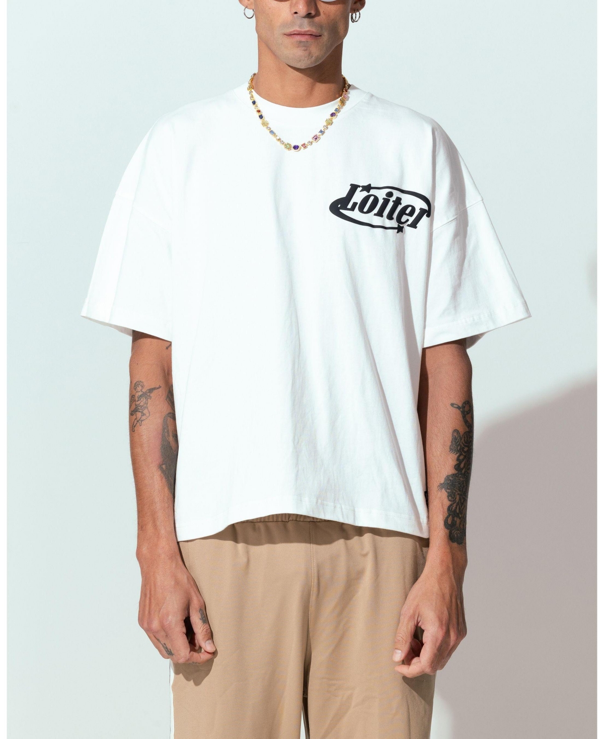 Click here for Loiter Mens Repressed Box T-Shirt Off White prices