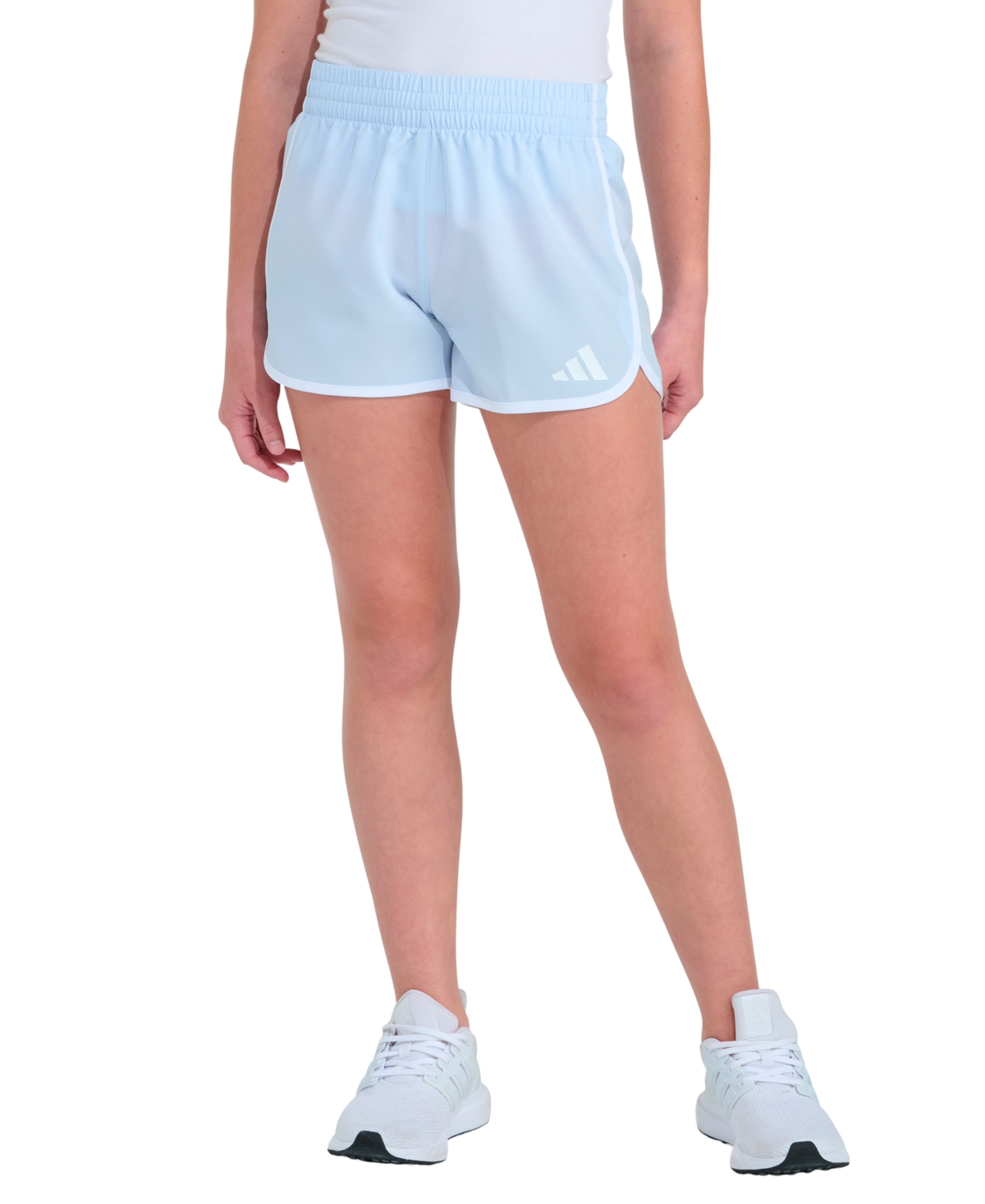Click here for adidas Girls 8-16 Waistband Woven Pacer Shorts - L... prices