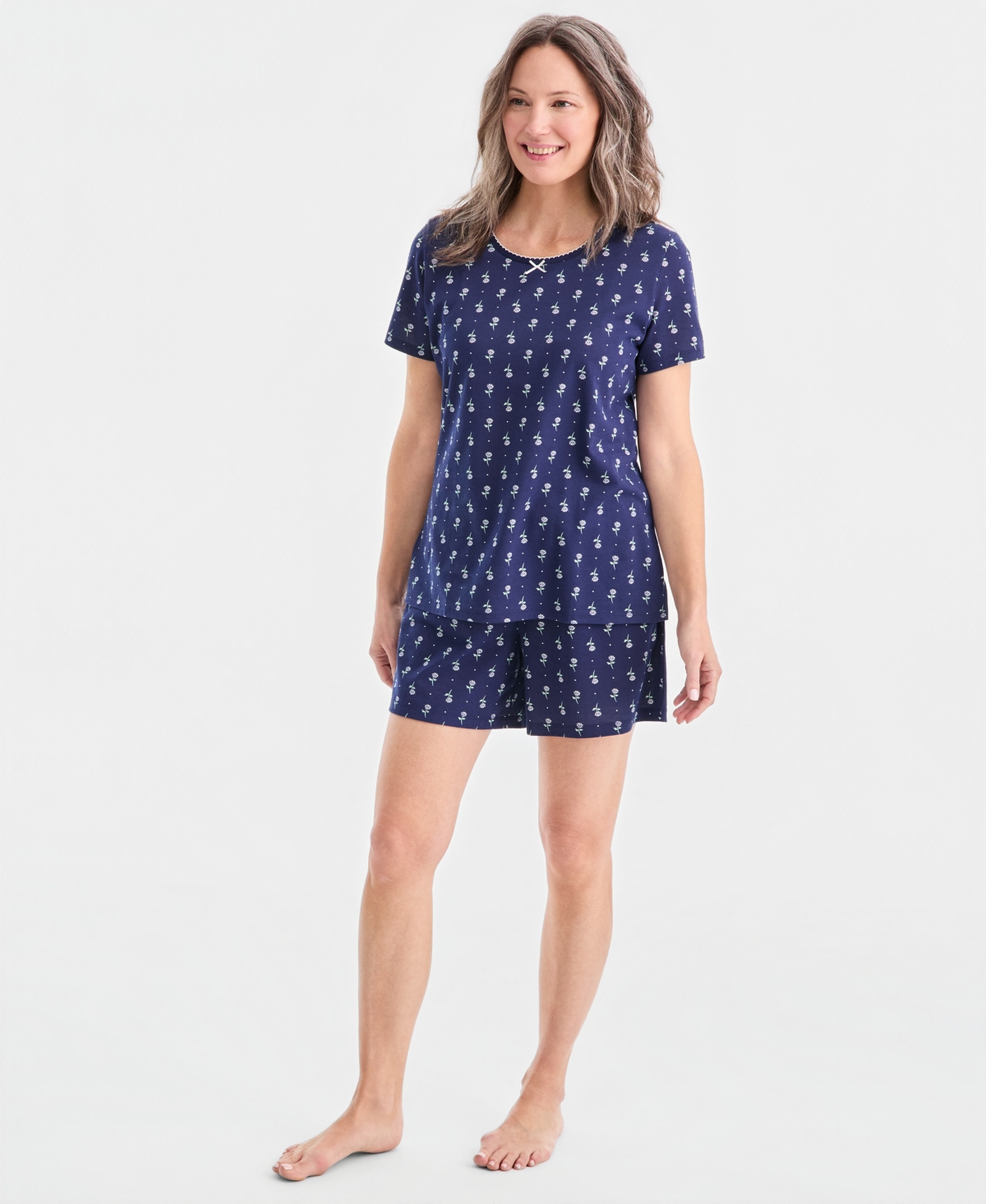 Click here for Charter Club Womens Short-Sleeve Pajamas Set  Crea... prices