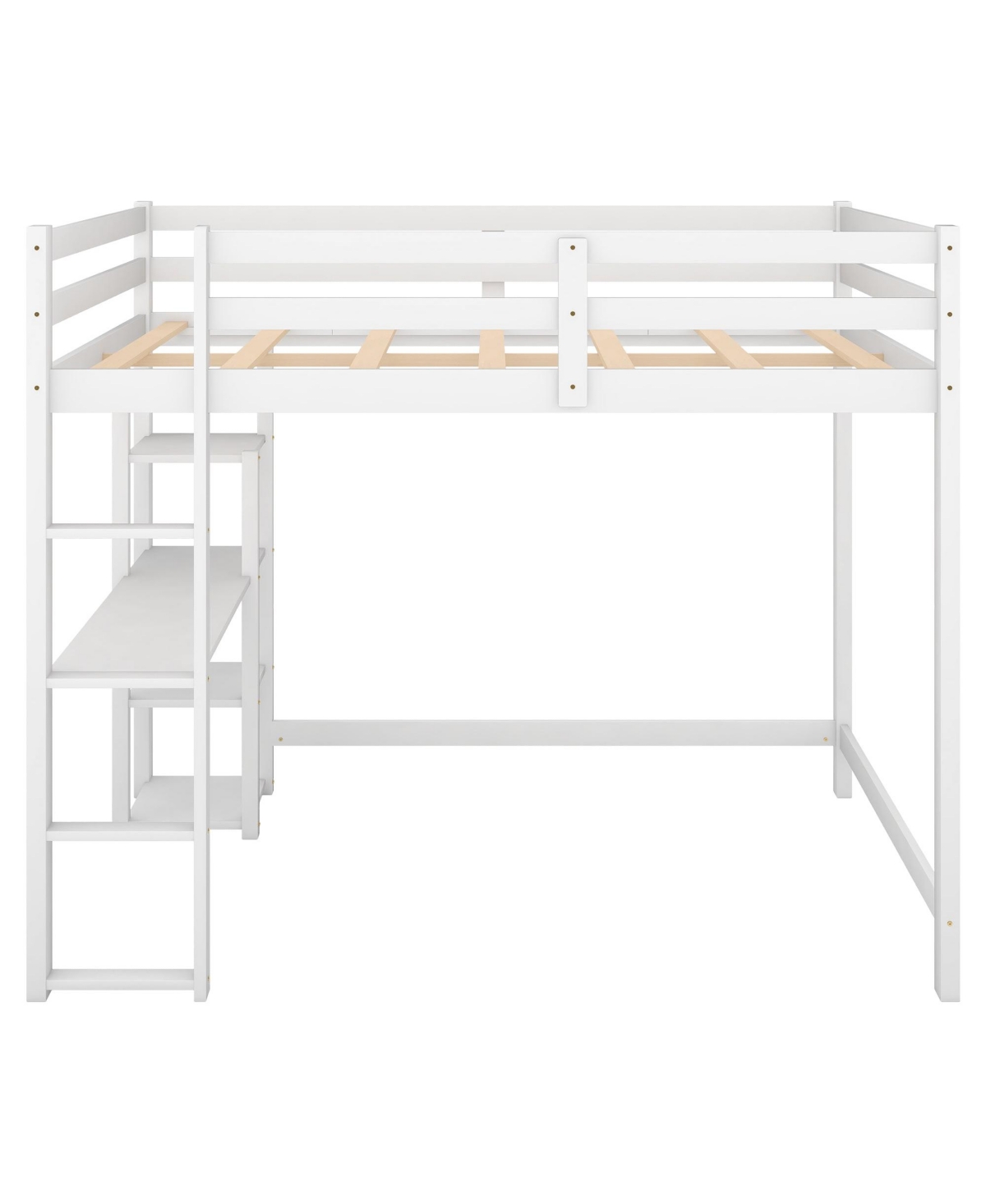 Click here for Full Size Loft Bed with Built-in Desk and Shelves... prices