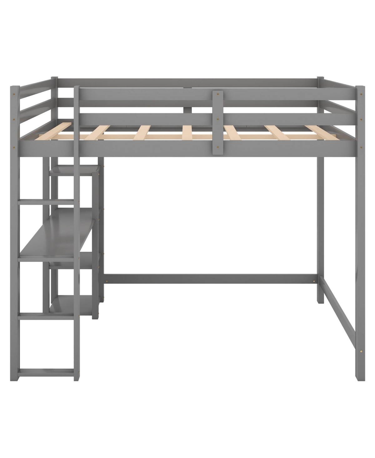 Click here for Full Size Loft Bed with Built-in Desk and Shelves... prices