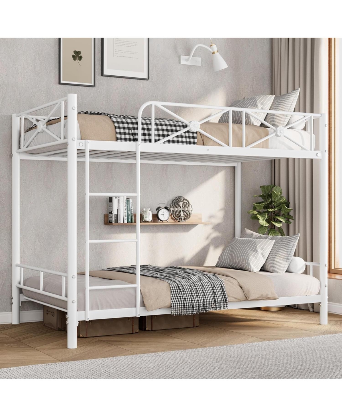 Click here for gaomon Twin Over Twin Metal Bunk Bed  Modern Heavy... prices