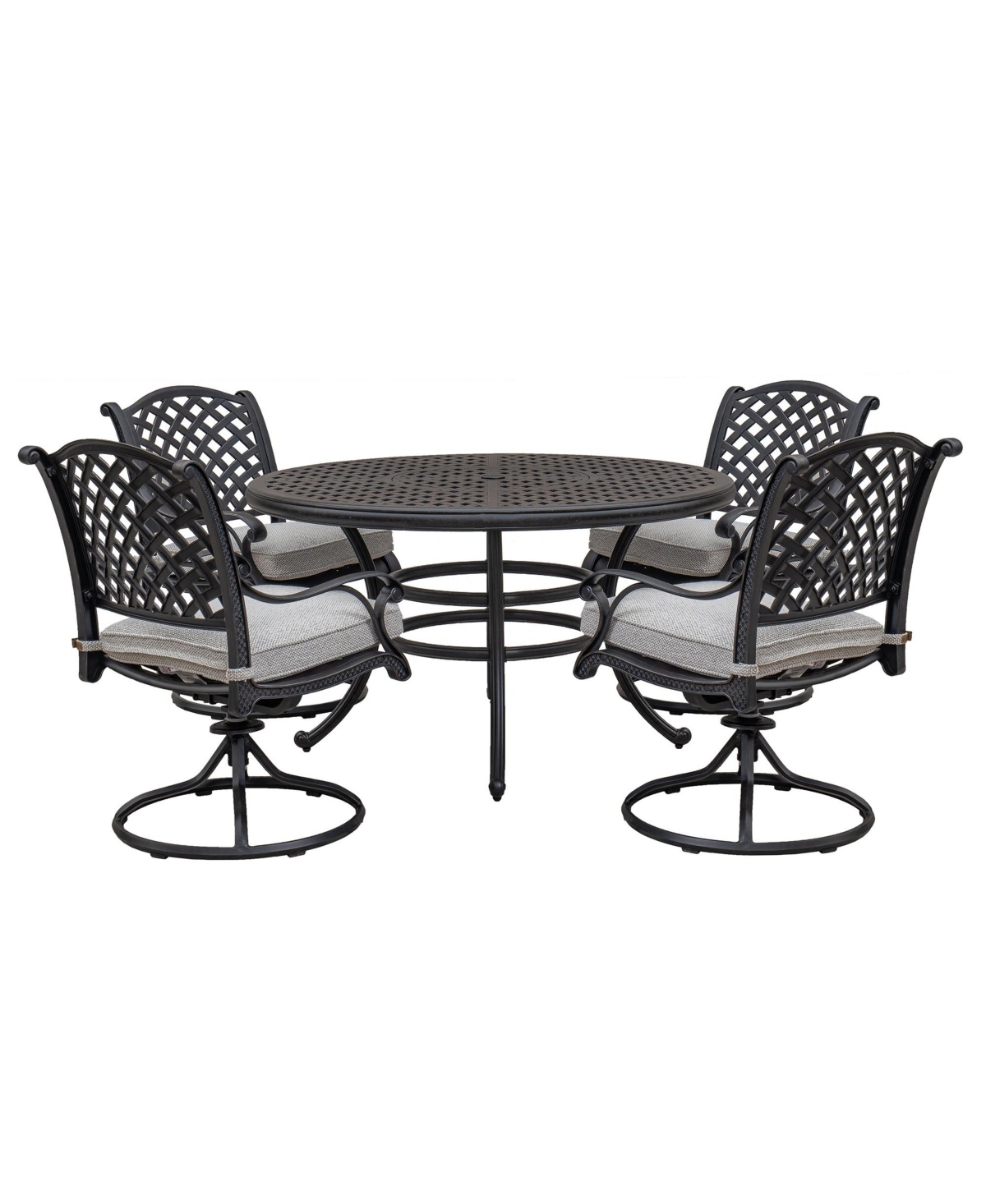 Click here for Mondawe 5-Piece Cast Aluminum Swivel Rocker Chairs... prices
