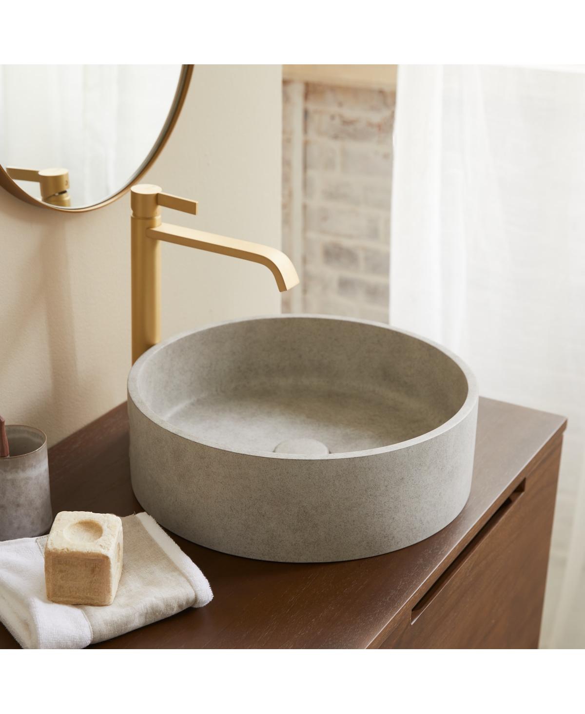 Click here for Tikamoon Gina Black Terrazzo round washbasin - Gre... prices