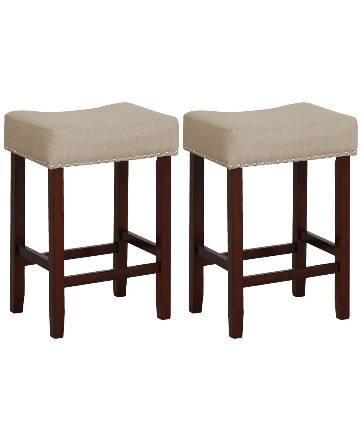 Click here for Costway Set of 2 Bar Stools Bar Height Saddle Kitc... prices