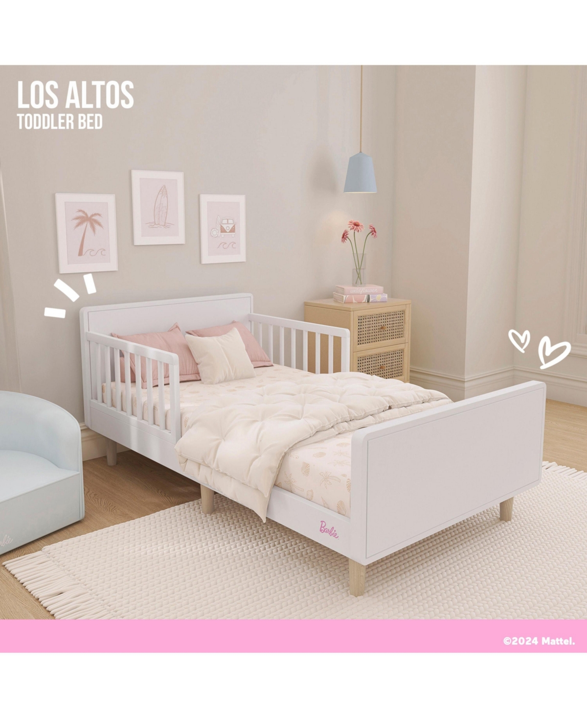 Click here for Evolur Barbie Los Altos Toddler Bed in Blush - Lav... prices