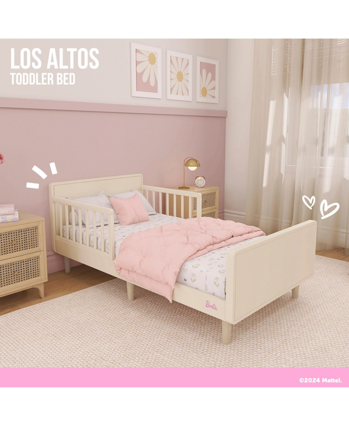 Click here for Evolur Barbie Los Altos Toddler Bed in Blush - Van... prices