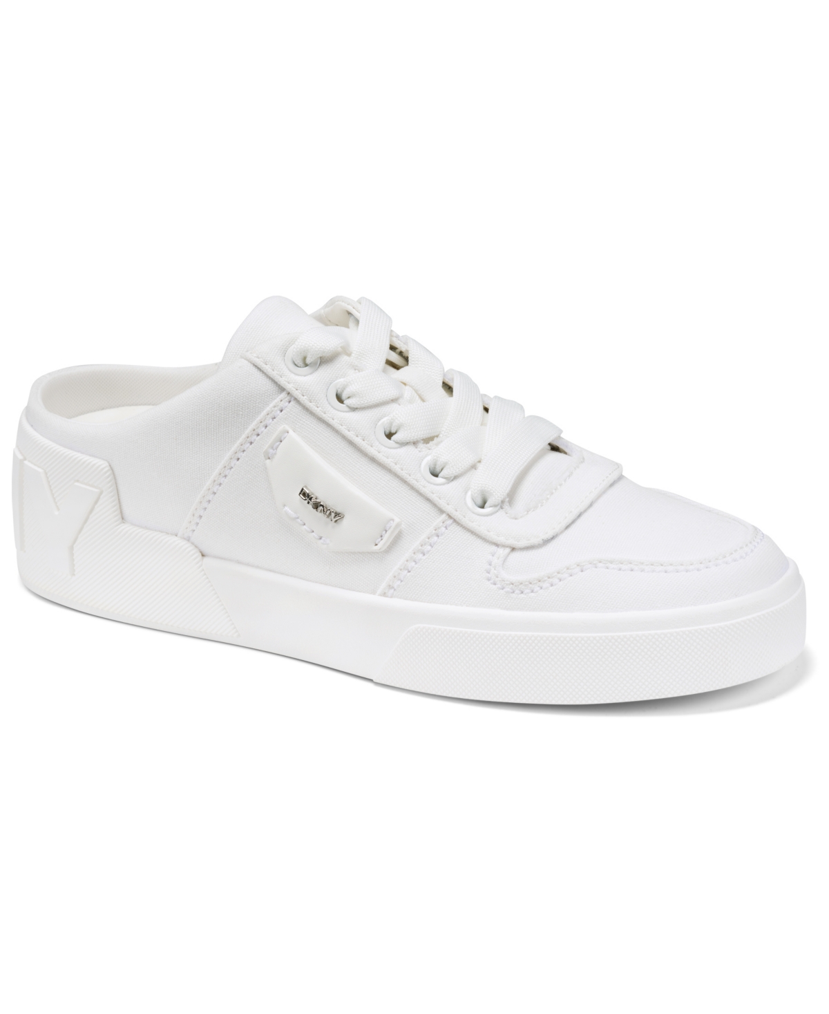 Click here for Dkny Womens Murphy Mule Slip On Sneakers - White prices