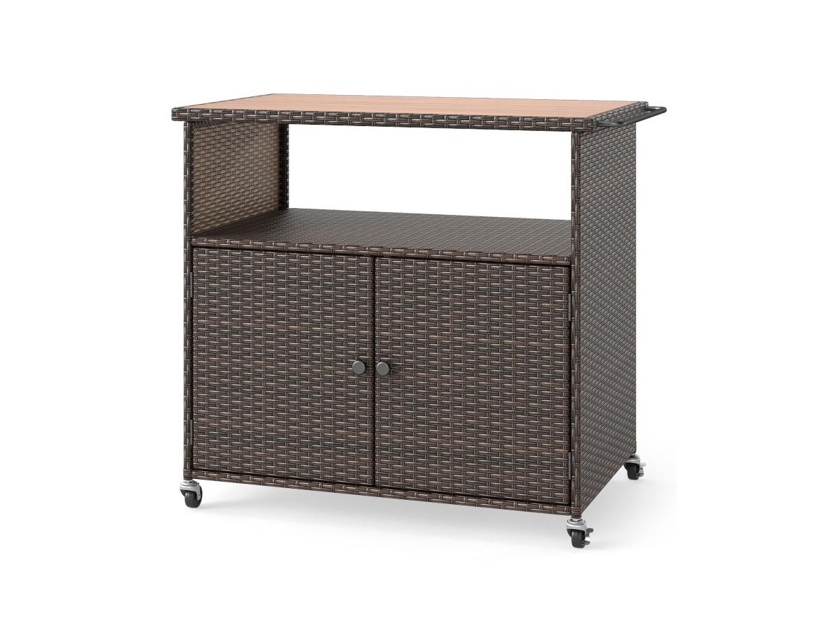Click here for Slickblue Patio Storage Cabinet with Acacia Wood T... prices