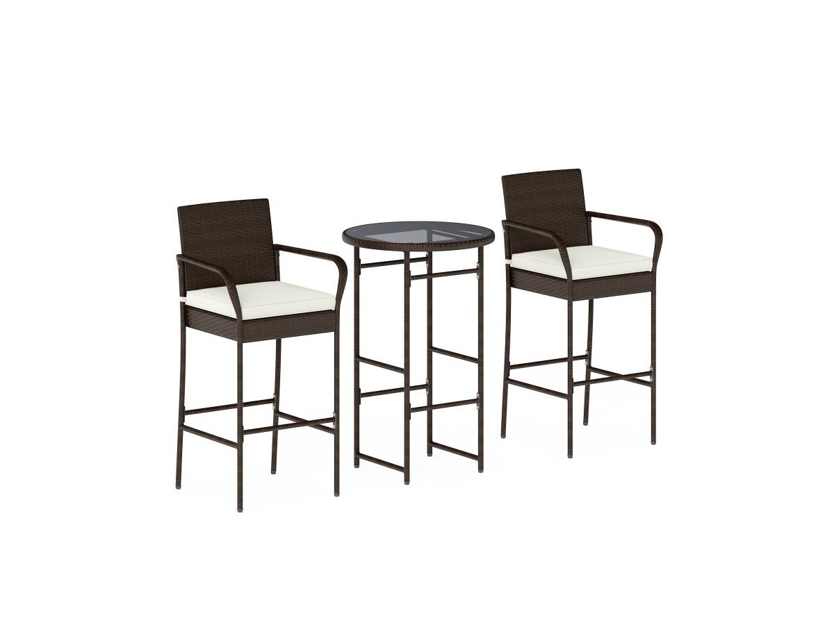 Click here for Slickblue Patio 3-Piece Bar Table Set with 2 Seat... prices