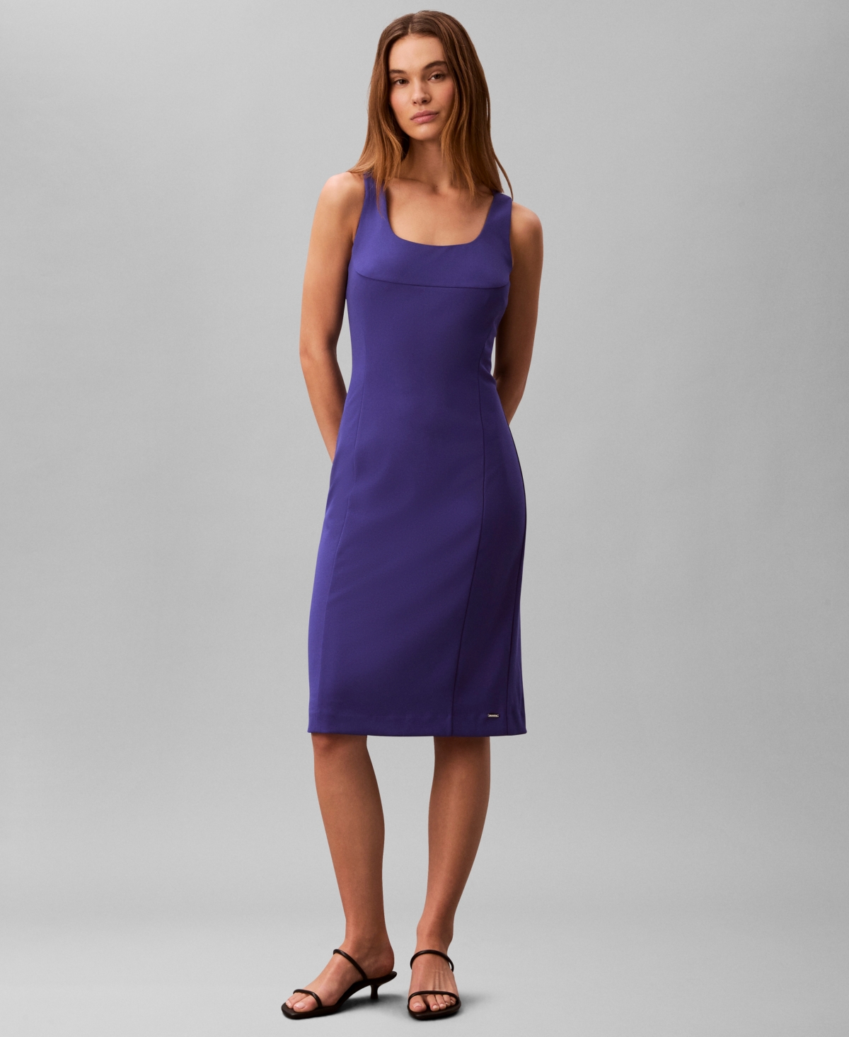 Click here for Calvin Klein Womens Sleeveless Scoop Neck Dress -... prices