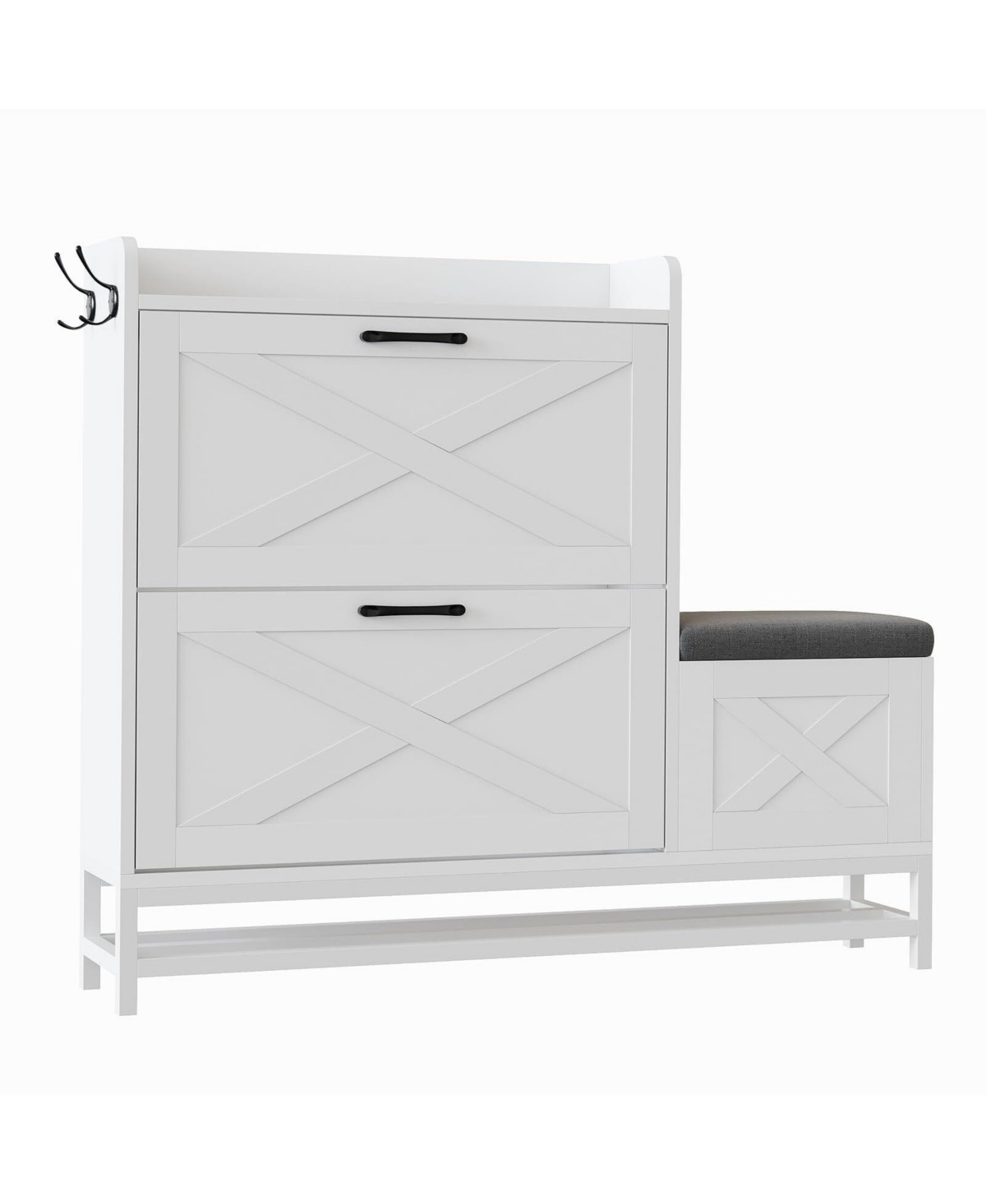 Click here for Gaomon 2-Drawer Flip Shoe Cabinet with Bench  Rust... prices