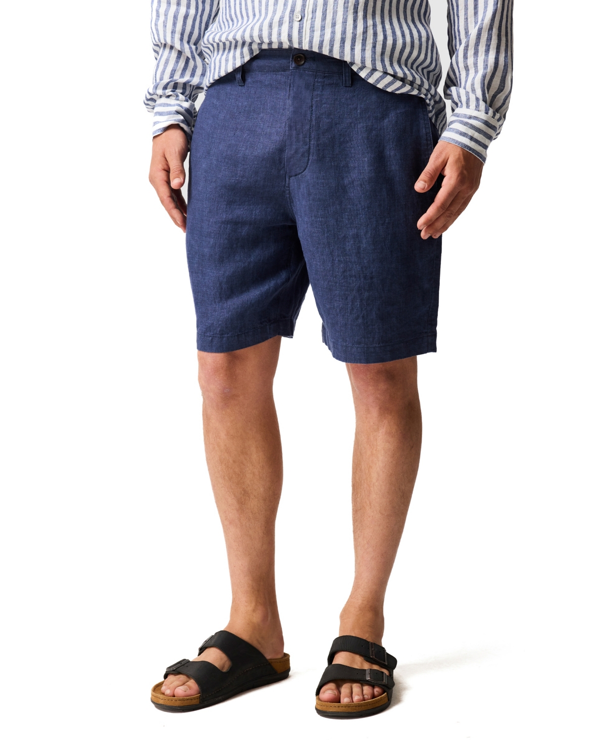 Click here for Rodd & Gunn Mens Longbeach 8 Linen Short - Marine prices