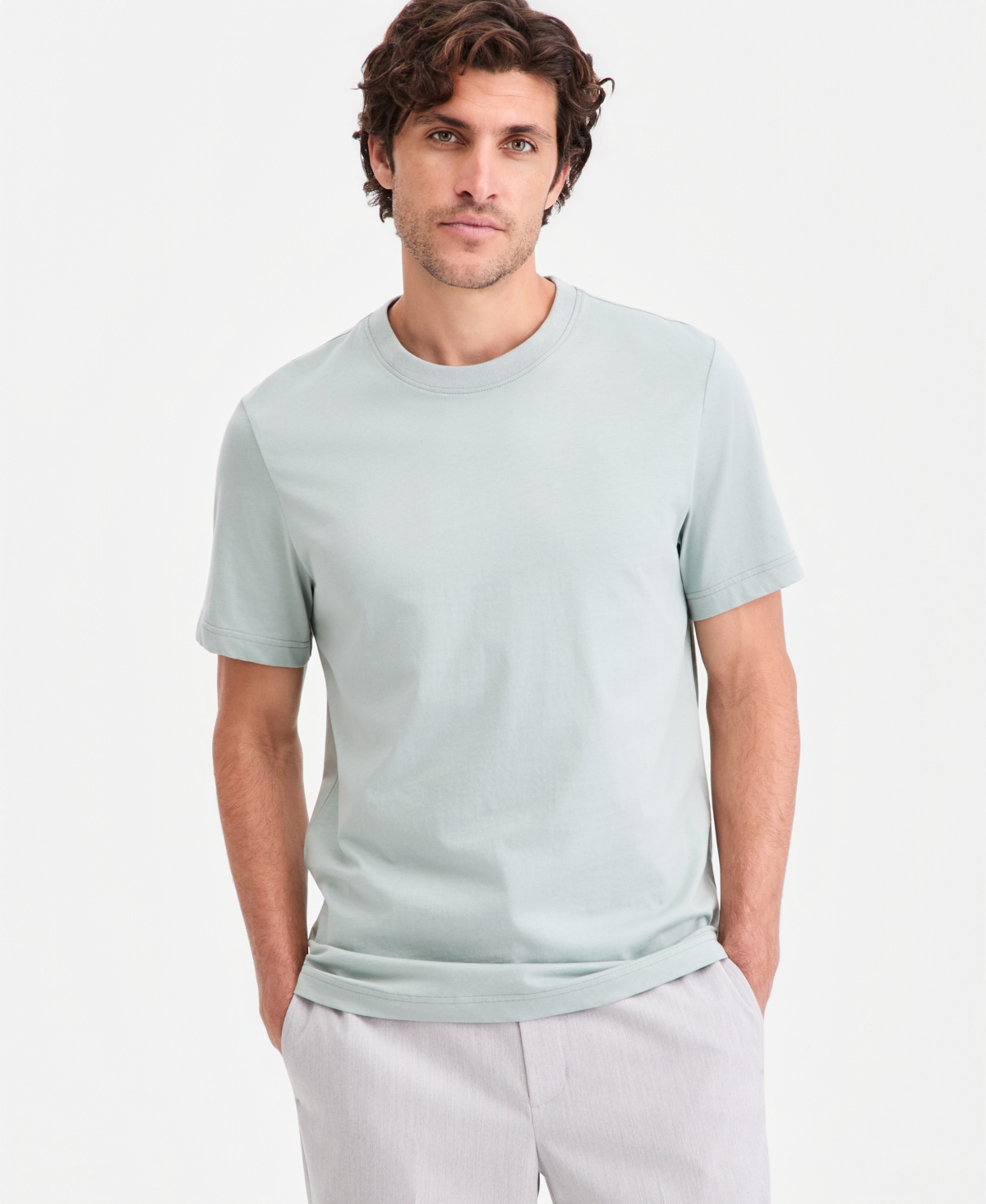 Click here for Alfani Mens Mercerized Cotton Short Sleeve Crewnec... prices