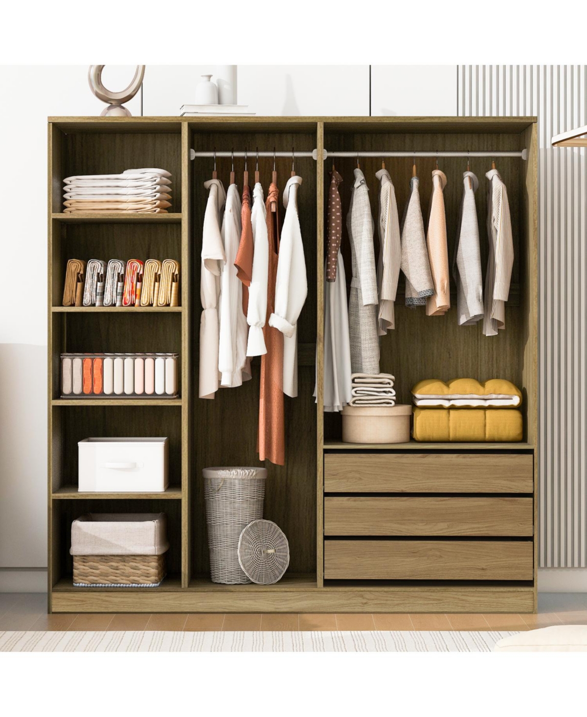 Click here for Streamdale Furniture Modern Open Wardrobe with Dra... prices