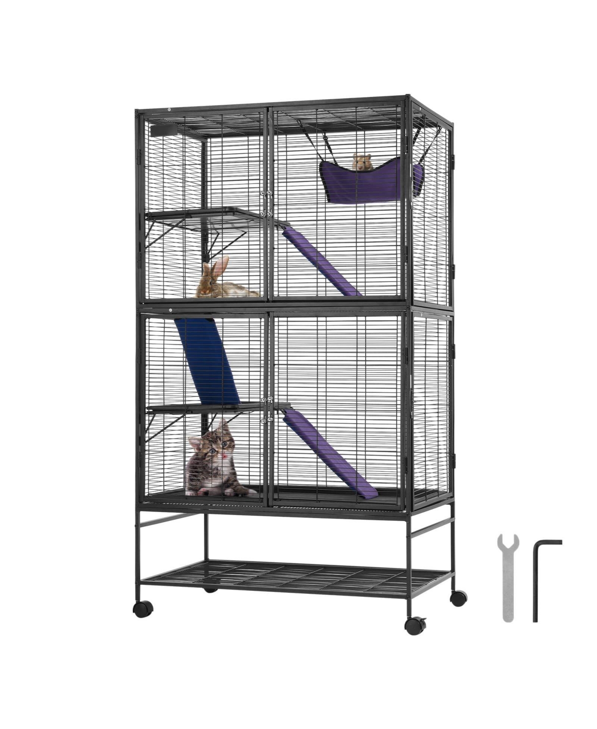 Click here for Zeus & Ruta 4-Tier Rolling Metal Small Animal Cage prices