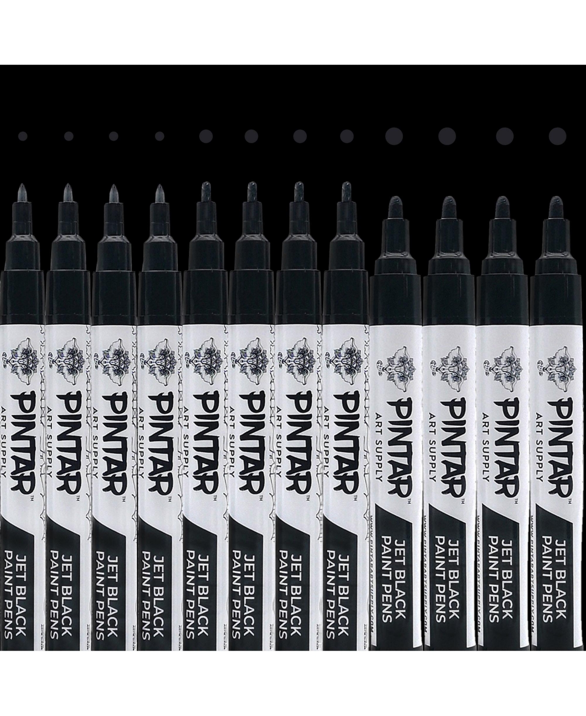 Click here for Pintar Black Acrylic Paint Markers - Artist Brush... prices